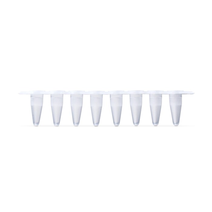qPCR 8-tube strip, 0.1 ml, low profile, frosted